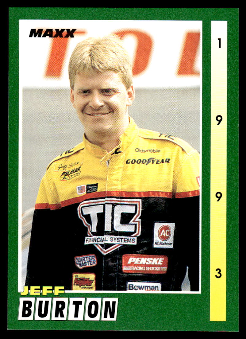Jeff Burton 1993 Maxx Race Cards # 45 Base — Collectible Craze America