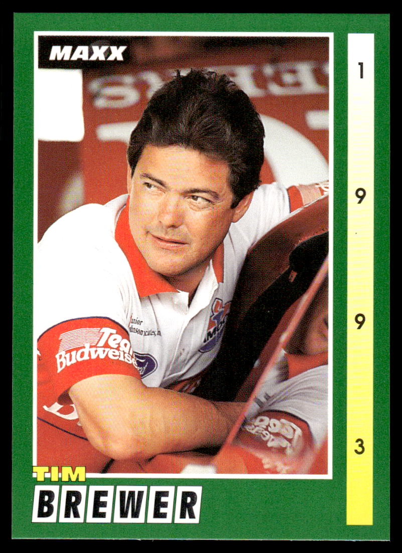 Tim Brewer 1993 Maxx Race Cards # 175 Base — Collectible Craze America