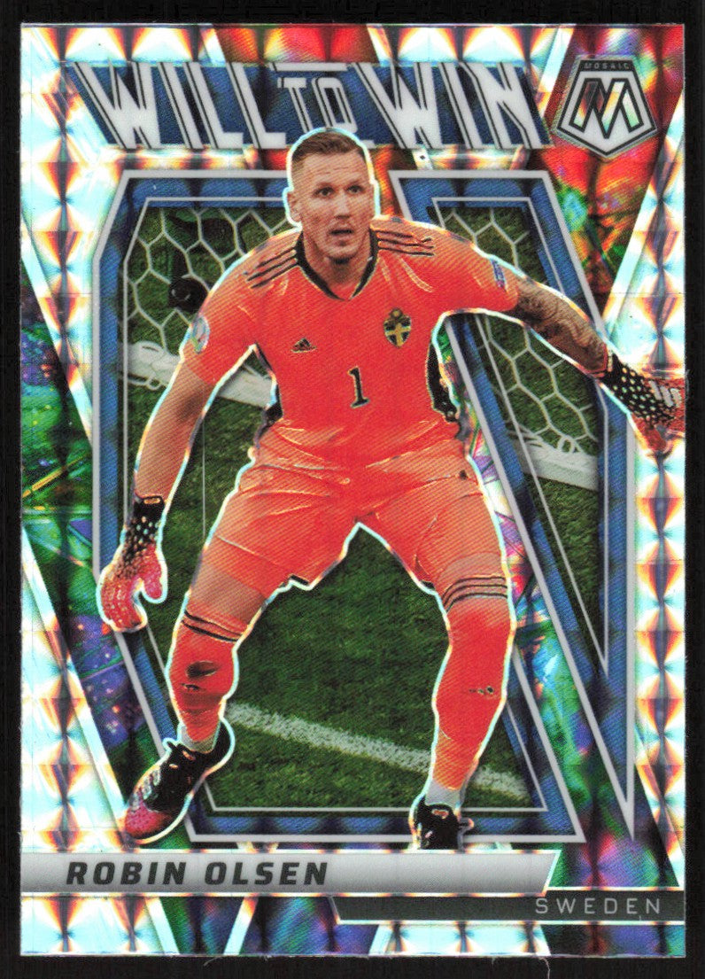 Robin Olsen 2021 Panini Mosaic FIFA Road to World Cup # 40 Will to Win ...