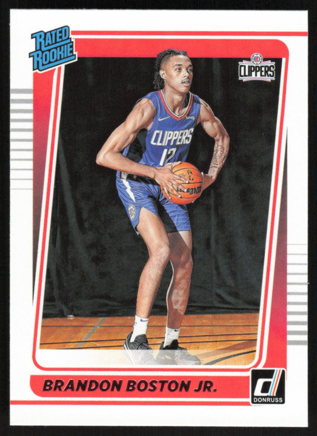Brandon Boston Jr. 2021 Donruss Rated Rookie # 239 RC Los Angeles Clip ...